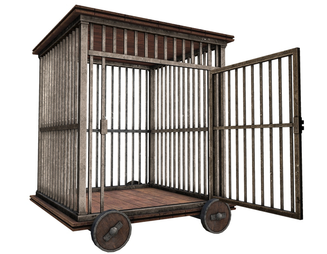 Second Life Marketplace - [Tia] Wheeled Cage (Boxed)
